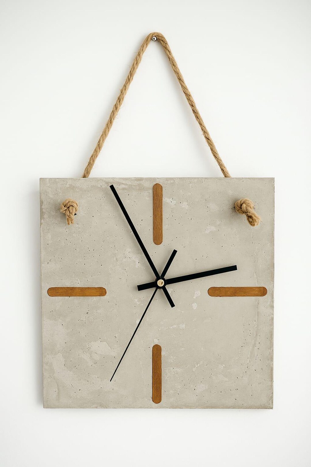 Cement Wall Clock 25 X 25 Cm | Exclusive Design Clock | "handmade" by ...