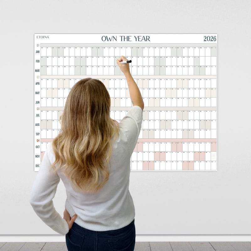 Big Calendar 2026 Dry Erase - Etsy