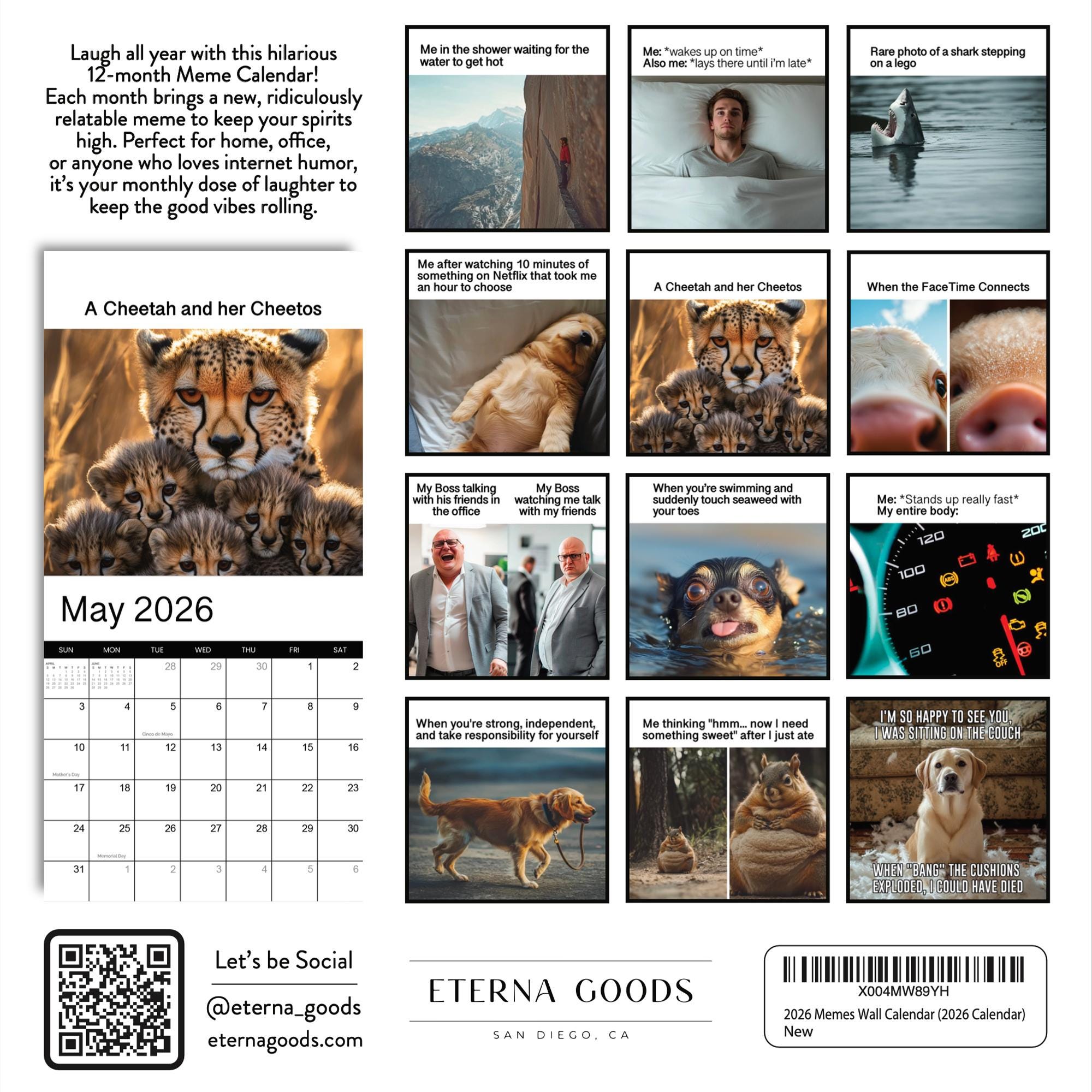 2026 Meme Wall Calendar - Etsy