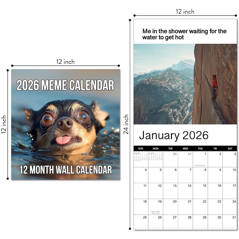 2026 Meme Wall Calendar - Etsy