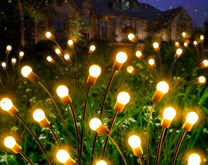 Solar Firefly Lights for Outdoor Garden | Swaying LED Lights for Yard ...