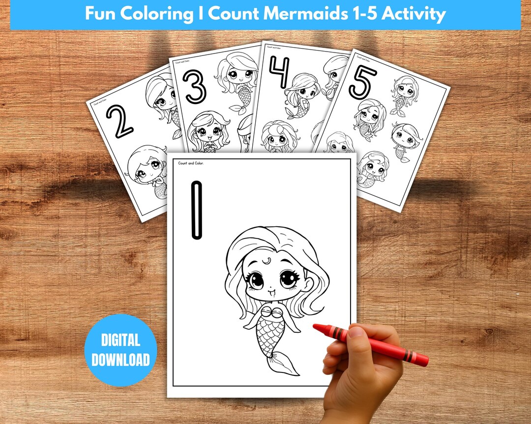 Kids Numbers Activity Worksheets. Fun Practice Counting Numbers 1-5 ...