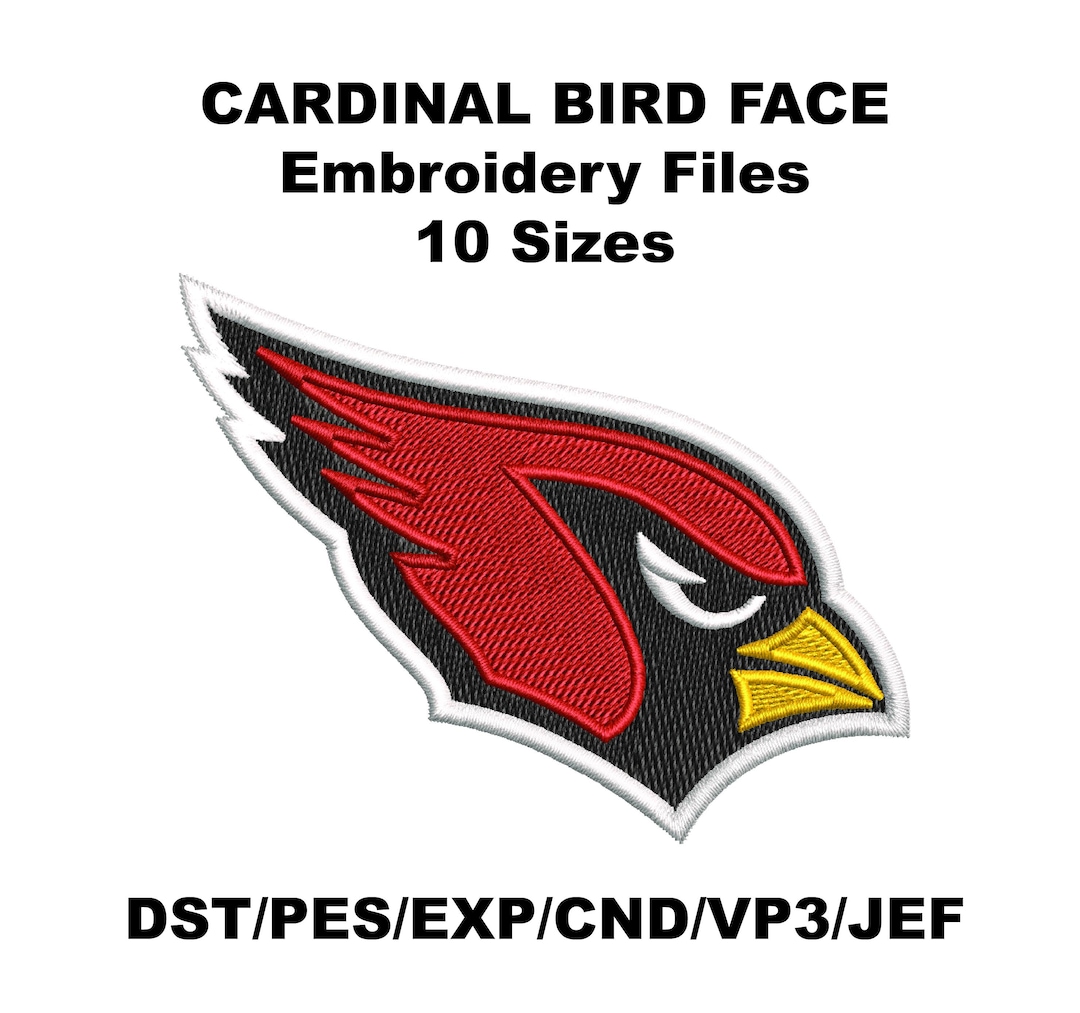 Cardinal Bird Embroidery Face Logo 10 Different Sizes - Etsy