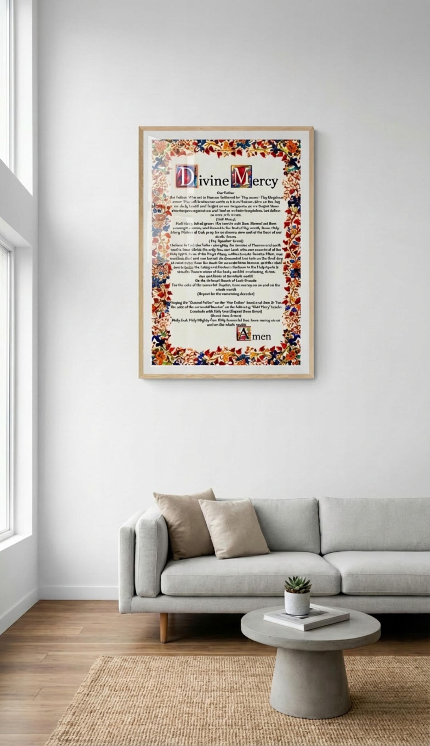 Divine Mercy Chaplet | Traditional Prayer Art Print and Prayer Card - Etsy