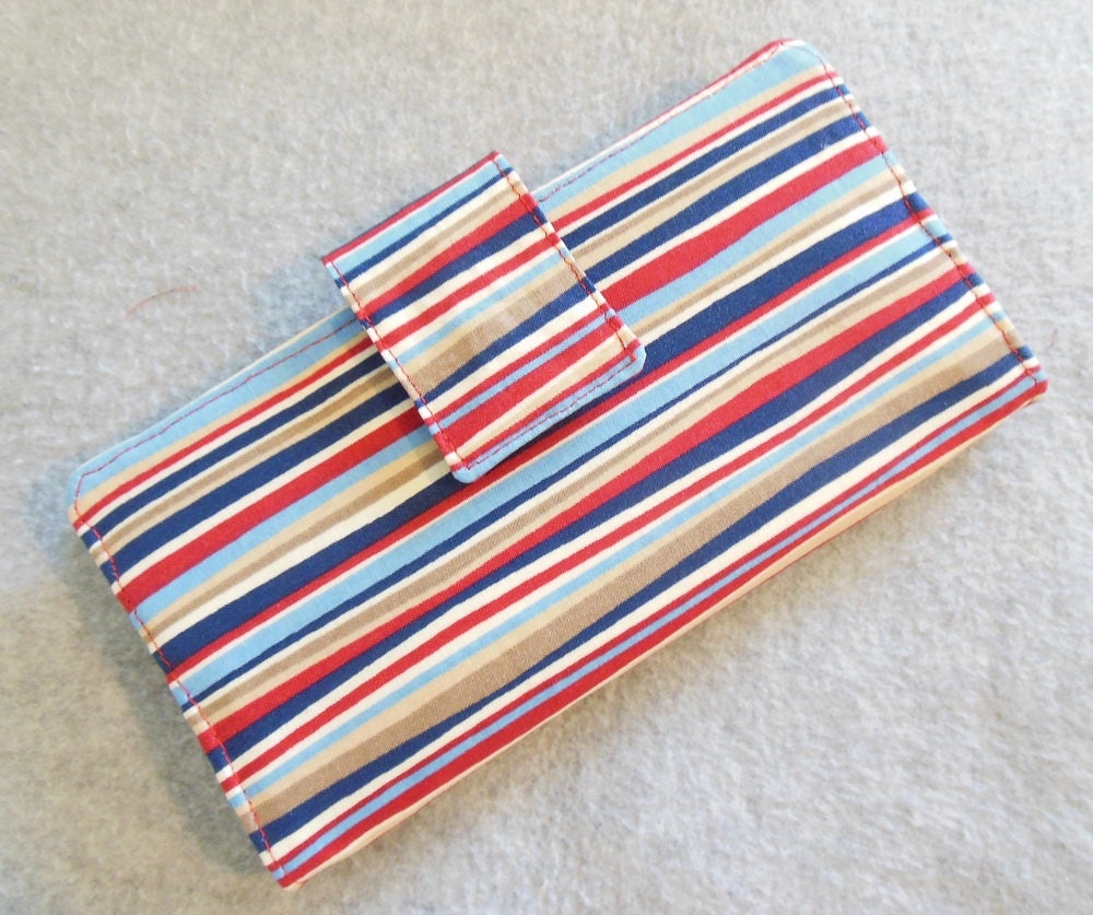 Fabric Wallet - Curvy Stripes - Etsy