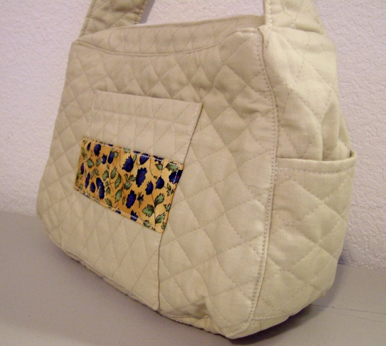 Shoulder Bag Quilted Cream - Etsy