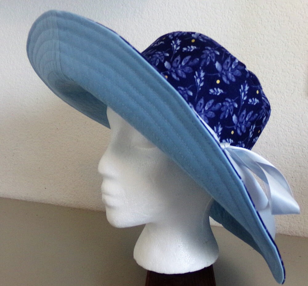 Dark Blue Sun Hat - Etsy