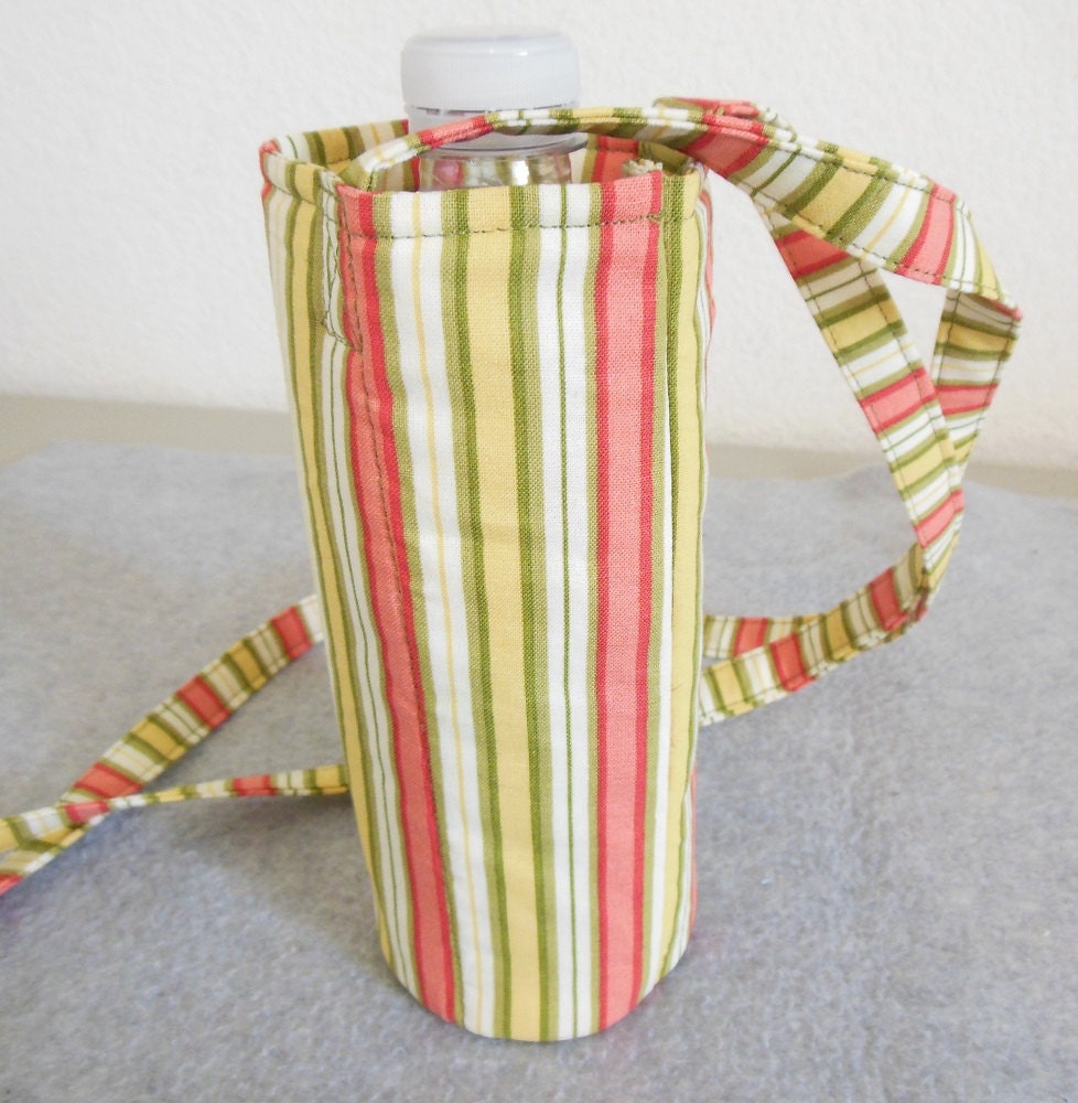 Insulated Water Bottle Carrier - Stripes - Etsy