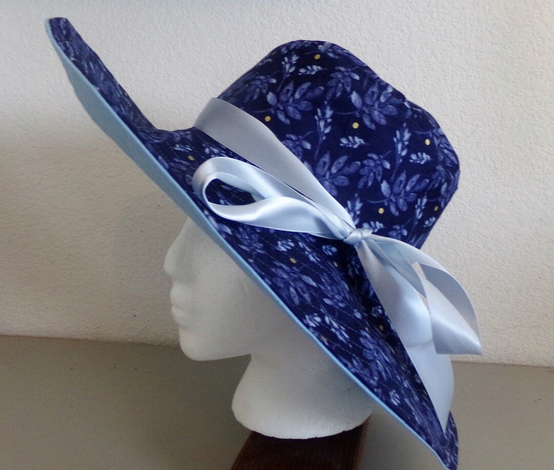 Dark Blue Sun Hat - Etsy
