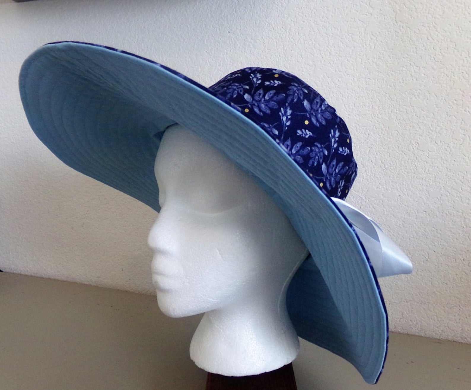 Dark Blue Sun Hat - Etsy