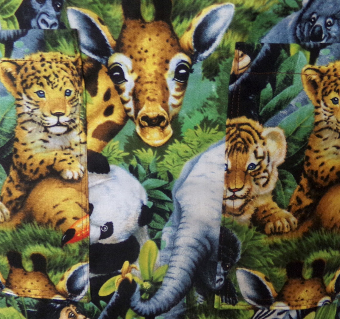 Full Apron Wild Animals - Etsy