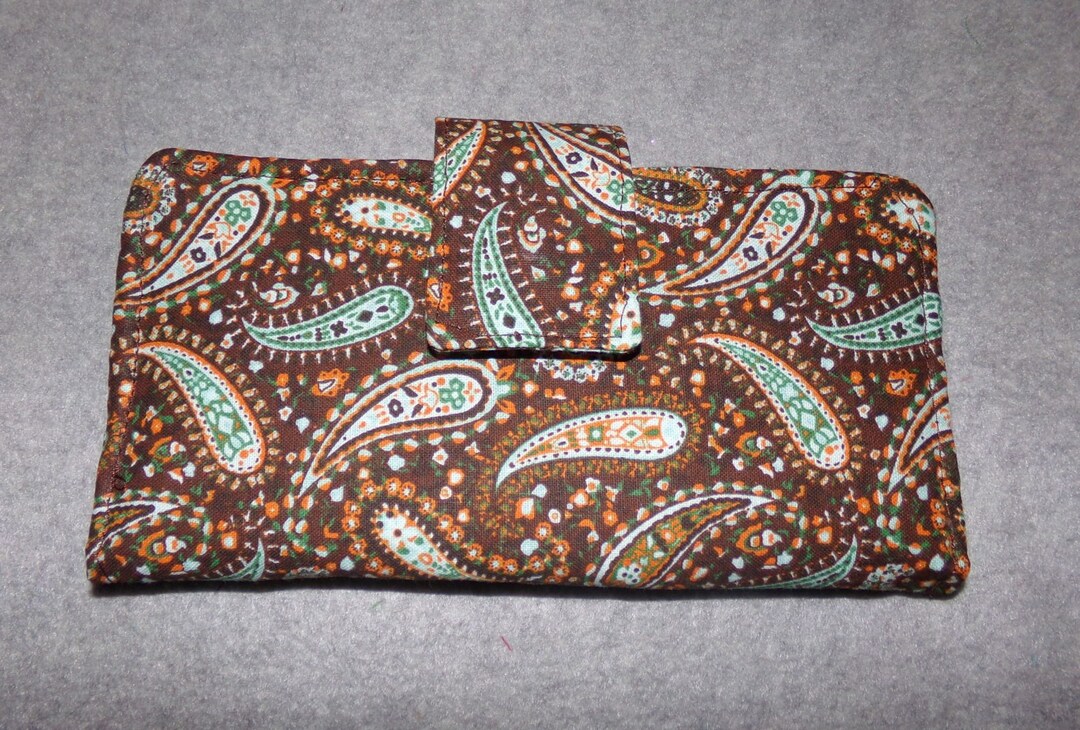 Fabric Wallet - Paisley - Etsy