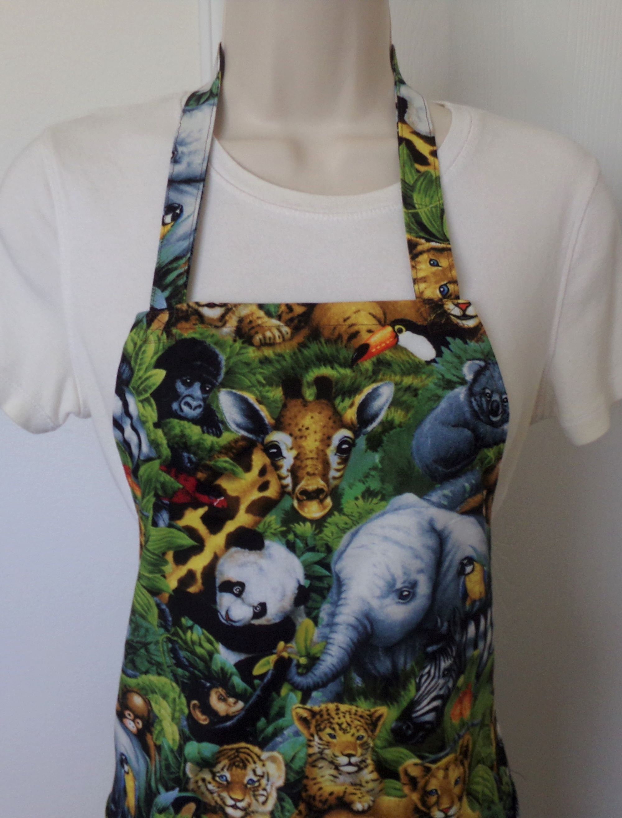 Full Apron Wild Animals - Etsy