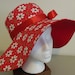 Red Floral and Swirls Sun Hat - Etsy