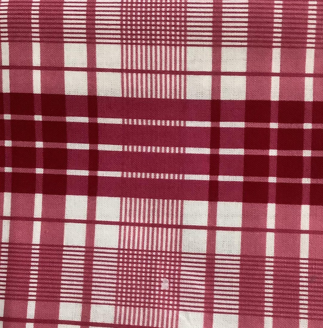 Fat Quarter - Red Plaid - Etsy