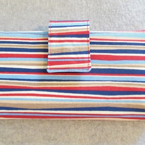Fabric Wallet - Curvy Stripes - Etsy