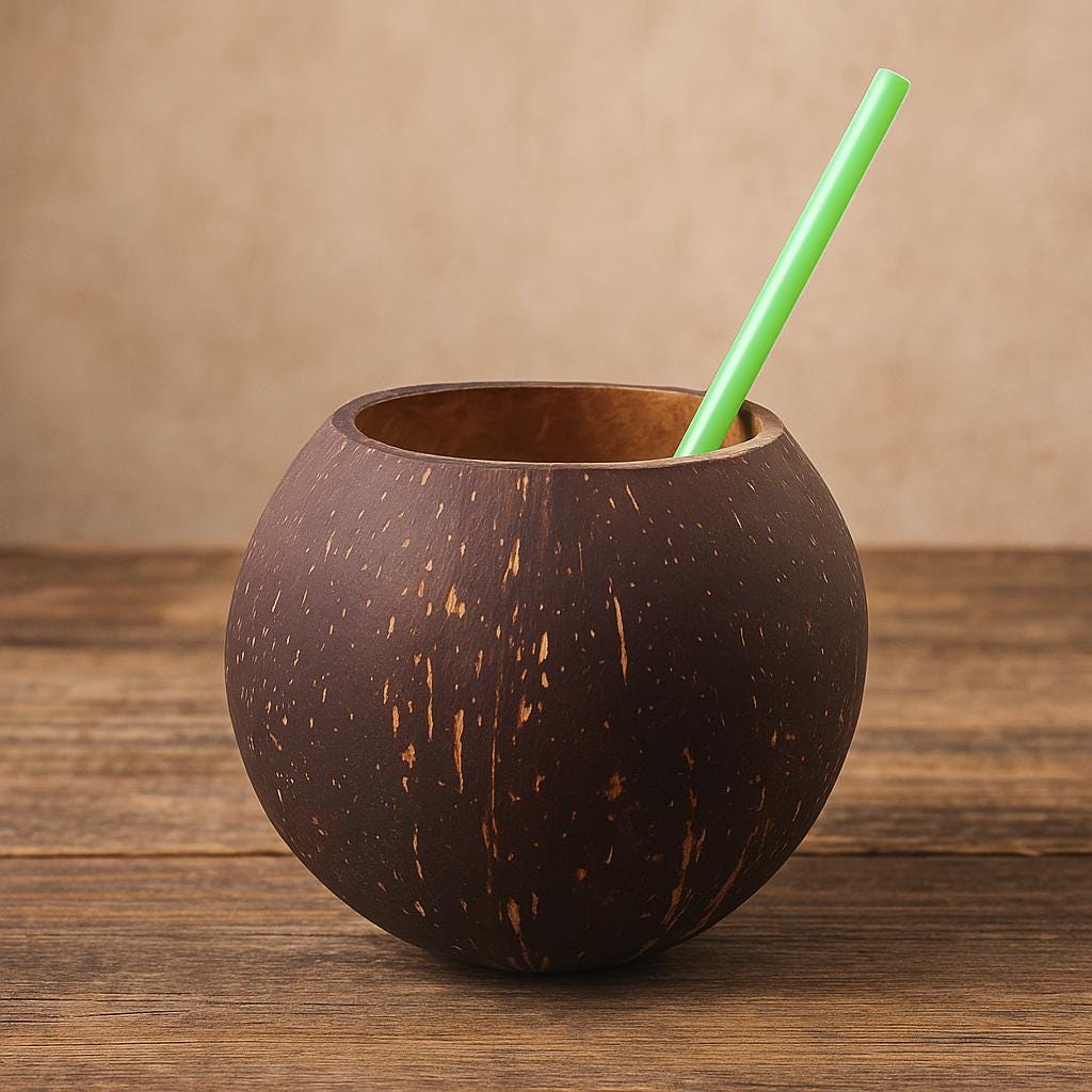 Handcrafted Coconut Shell Mug | Eco-friendly Tropical Drink Cup | Made ...