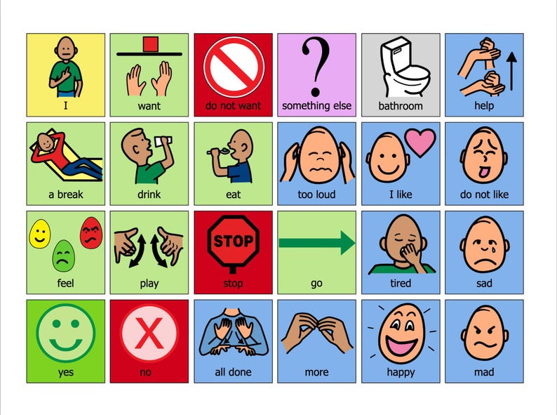 Visual Communication Board & Individual Visuals (PECS) - Etsy