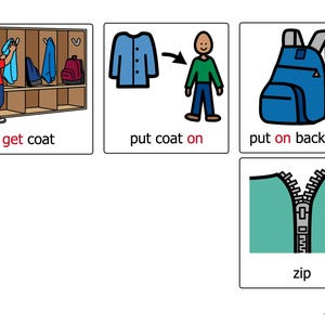 Arrival & Dismissal School Routine Visuals- Coat and Backpack (special ...