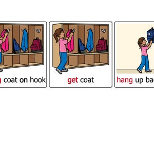 Arrival & Dismissal School Routine Visuals- Coat and Backpack (special ...