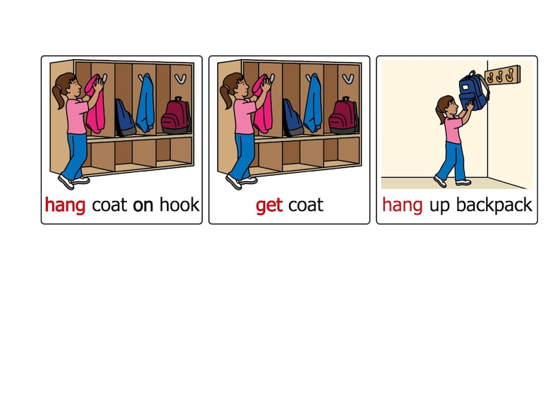 Arrival & Dismissal School Routine Visuals- Coat and Backpack (special ...