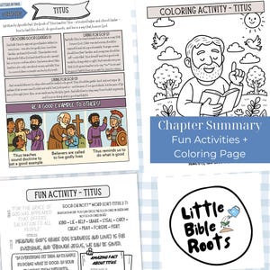 Titus Bible Activity Kids, Bible New Testament Worksheet, Coloring Page ...