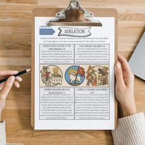 Revelation Bible Activity Kids, Bible Worksheet, Revelation Book ...
