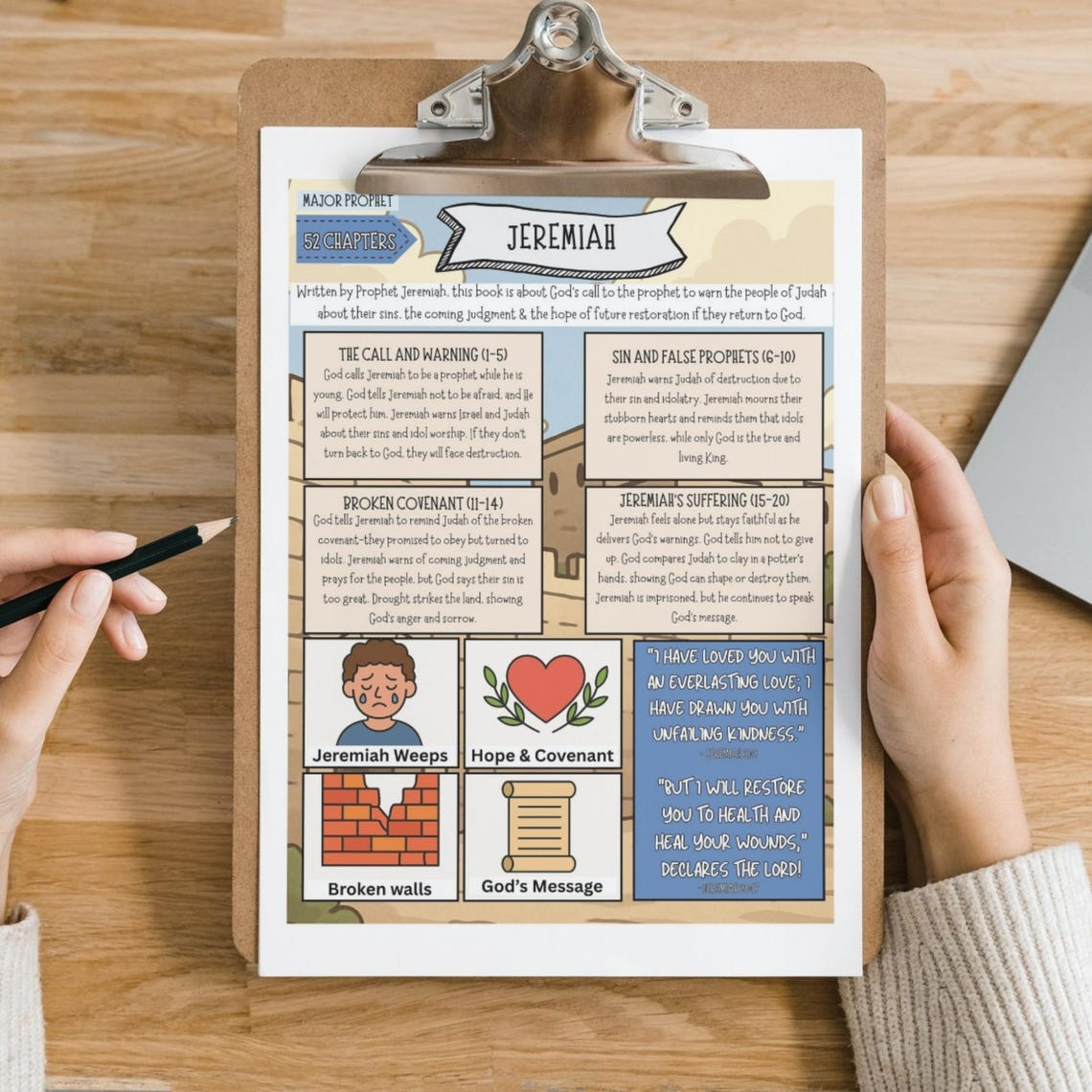 Jeremiah Bible Activity Kids, Bible Worksheet, Jeremiah Coloring Page ...