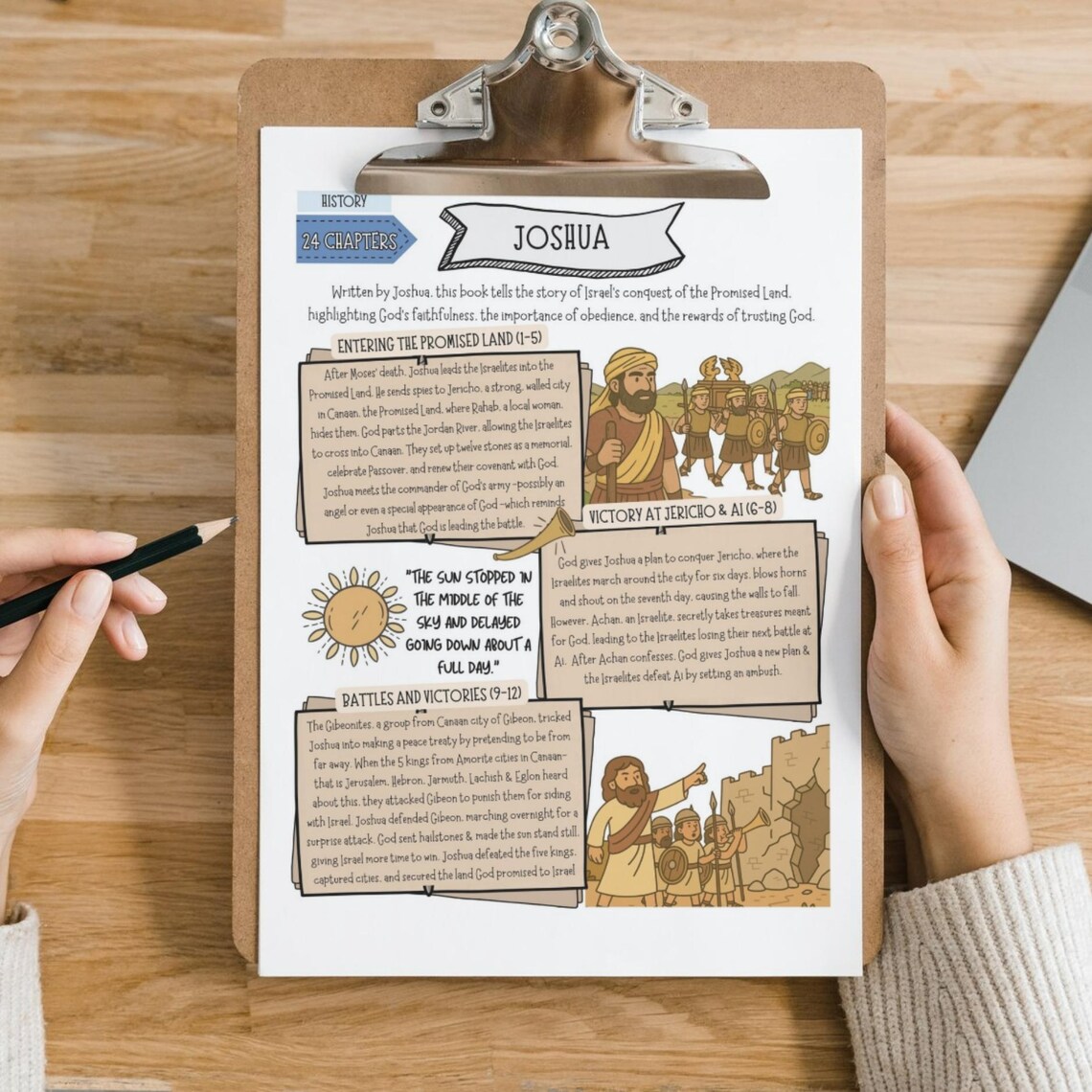 Joshua Bible Activity for Kids, Bible Worksheet, Coloring Page, Bible ...
