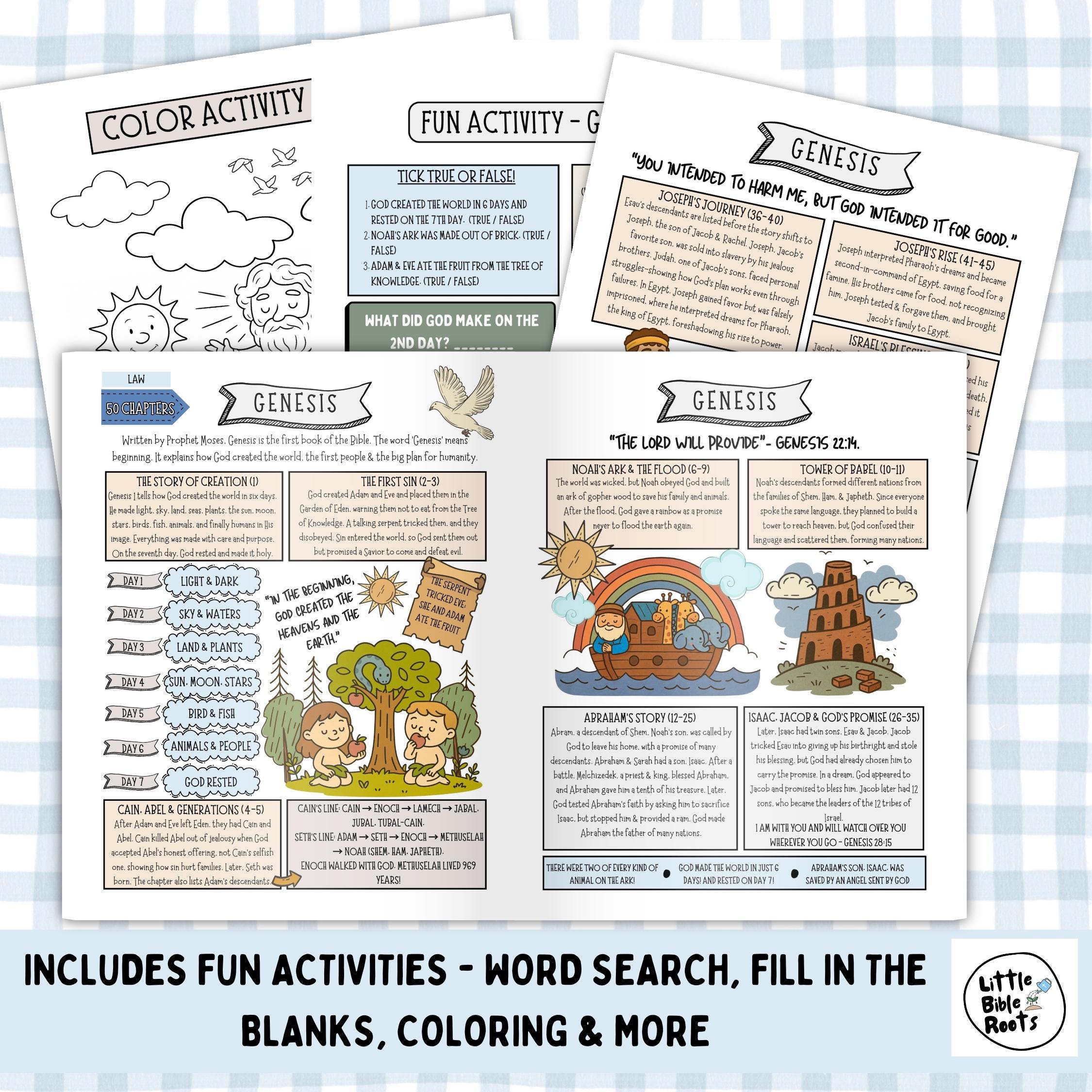 Genesis Bible Activity for Kids, Easy Genesis Bible Study, Genesis ...