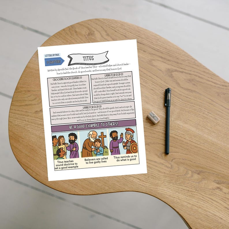 Titus Bible Activity Kids, Bible New Testament Worksheet, Coloring Page ...