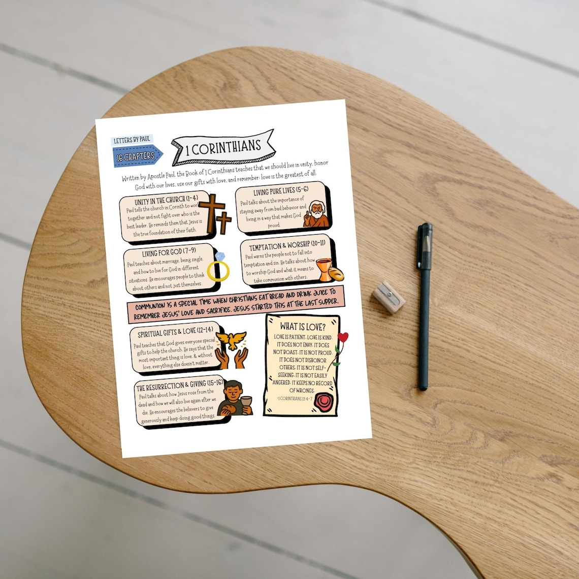 1 Corinthians Bible Activity Kids, New Testament Bible Worksheet, 1 ...