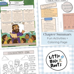 Ezra Bible Activity Kids, Bible Worksheet, Coloring Page, Bible Lesson ...