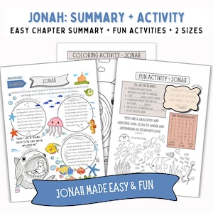 Jonah Bible Activity Kids, Jonah Bible Worksheet, Jonah Coloring Pages ...