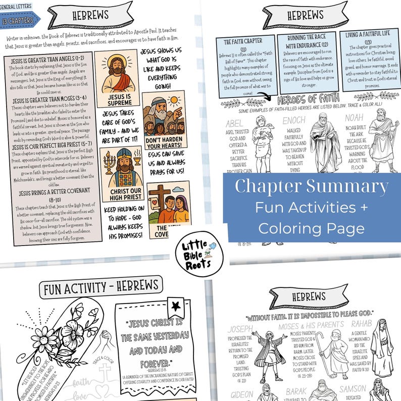 Hebrews Bible Activity, Bible New Testament Worksheet, Hebrews Coloring ...