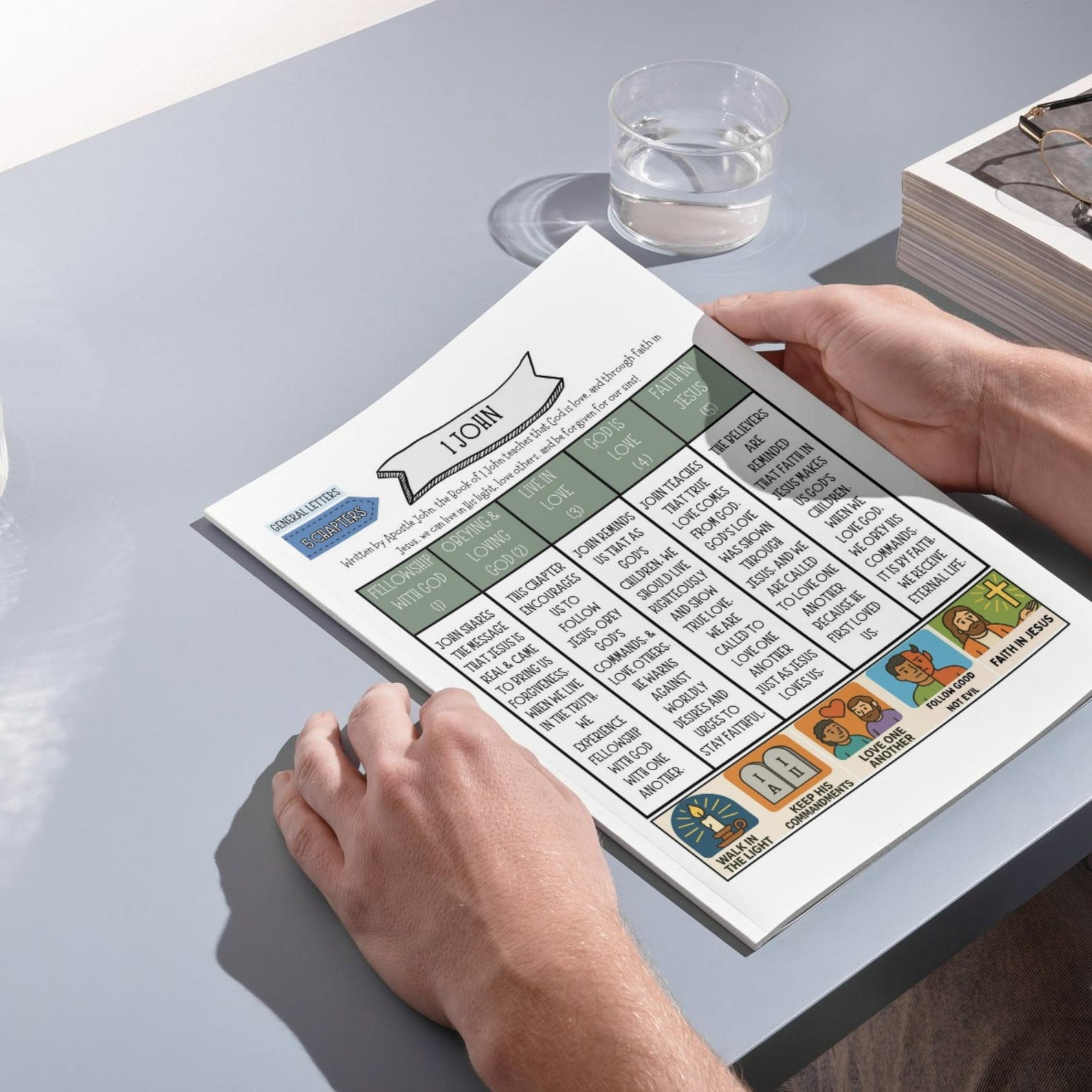 1 John Bible Book Activity, Easy Bible Study, Bible Coloring Pages, 1 ...