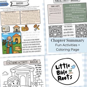 Haggai Bible Activity Kids, Haggai Bible Worksheet, Haggai Coloring ...
