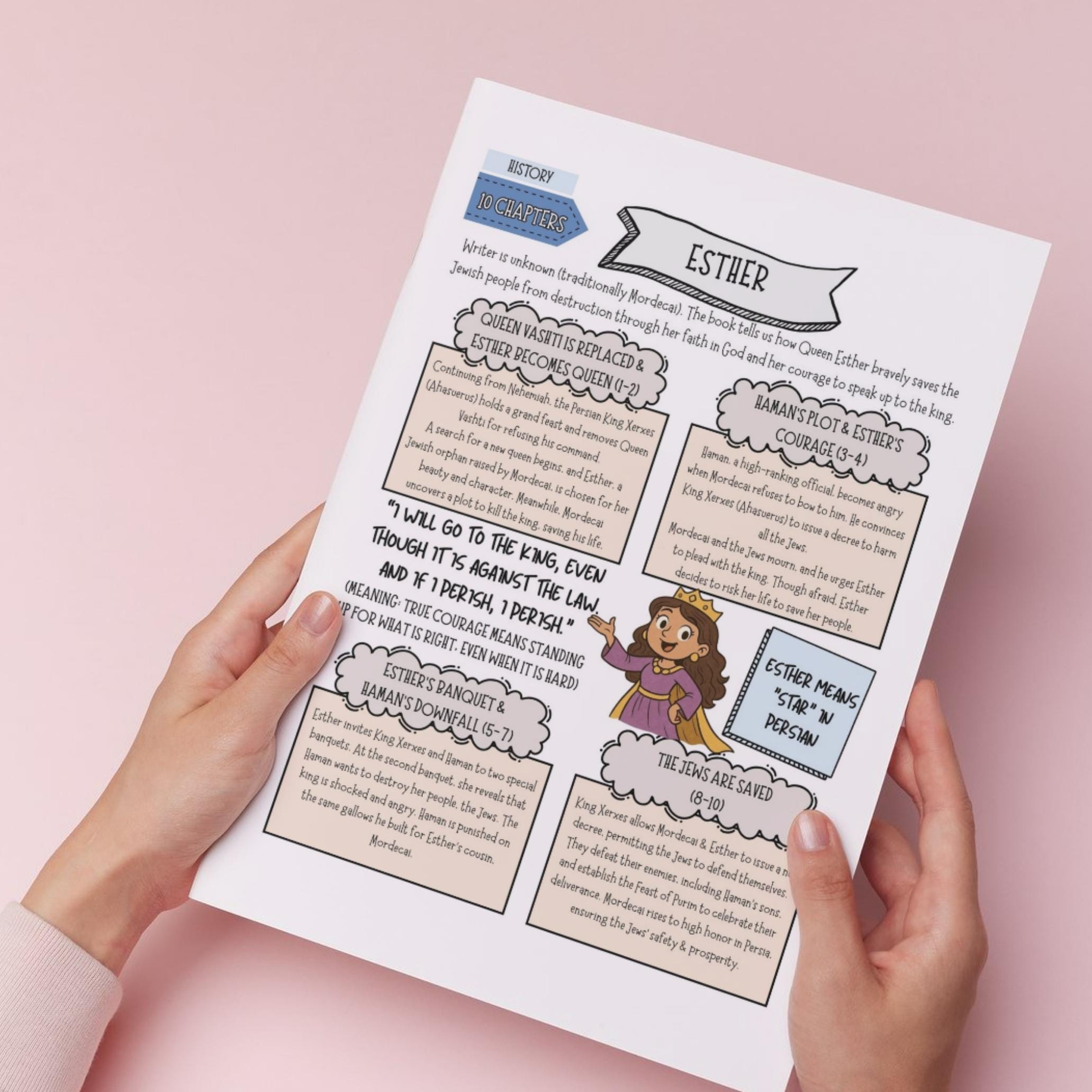 Esther Bible Activity Kids, Bible Worksheet, Coloring Page, Bible ...
