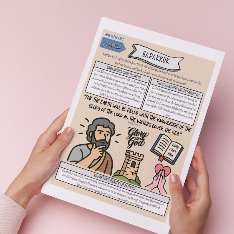 Habakkuk Bible Activity Kids, Habakkuk Bible Worksheet, Habakkuk ...
