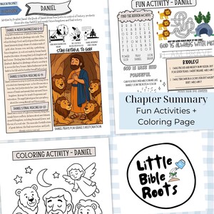 Daniel Bible Activity Kids, Bible Worksheet, Daniel and the Lion ...