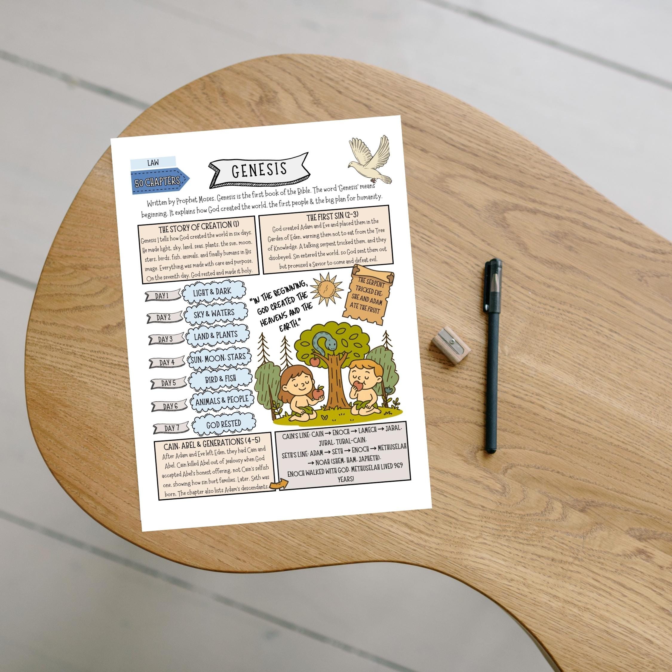 Genesis Bible Activity for Kids, Easy Genesis Bible Study, Genesis ...