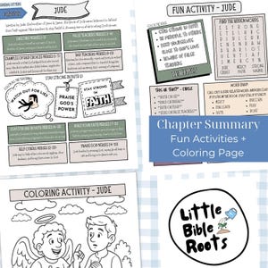 Jude Bible Activity Kids, Bible Worksheet, Jude Books of the Bible ...