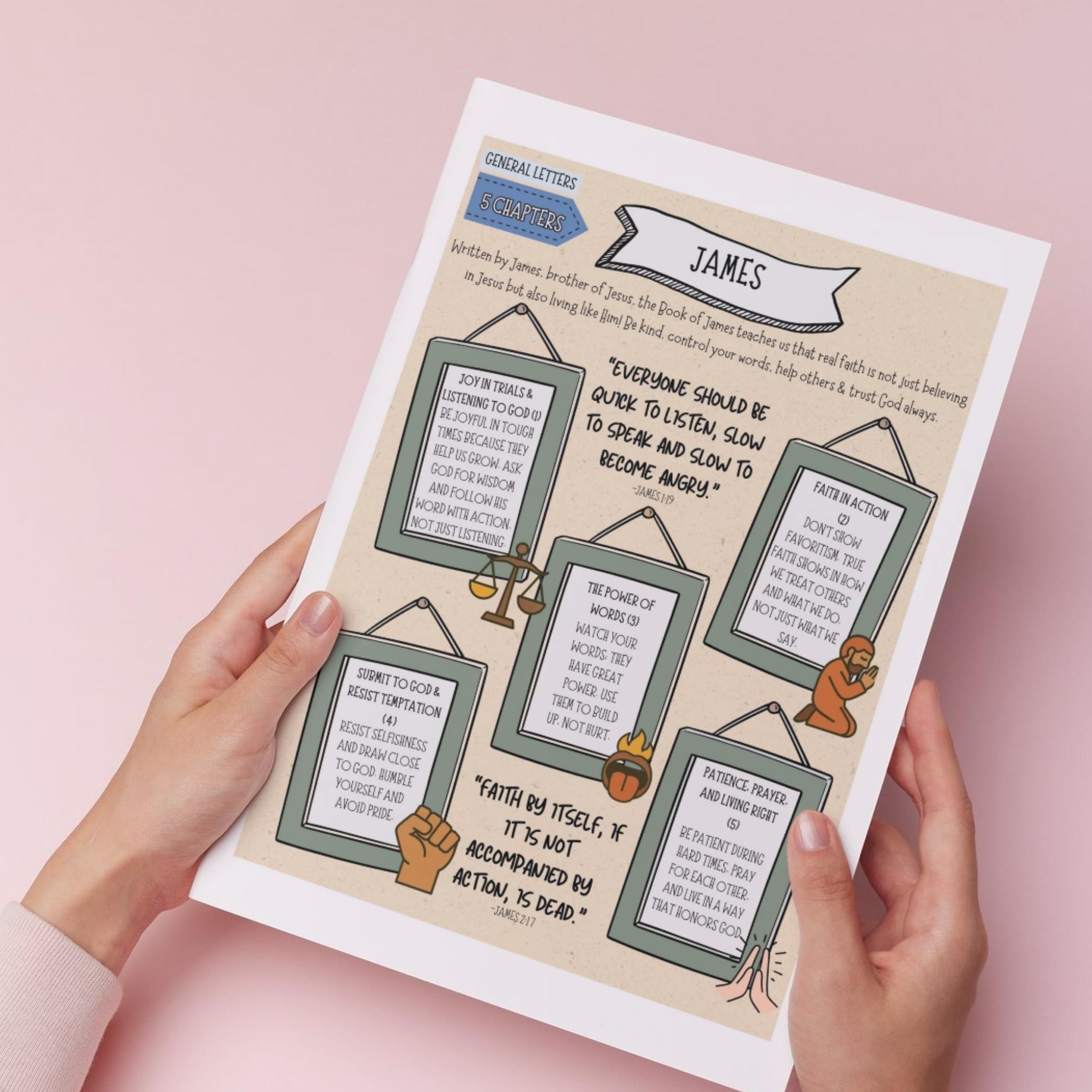 James Bible Activity Kids, Bible New Testament Worksheet, Coloring Page ...