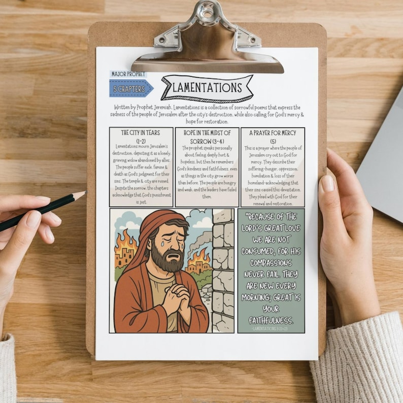Lamentations Bible Activity Kids, Bible Worksheet, Lamentations ...