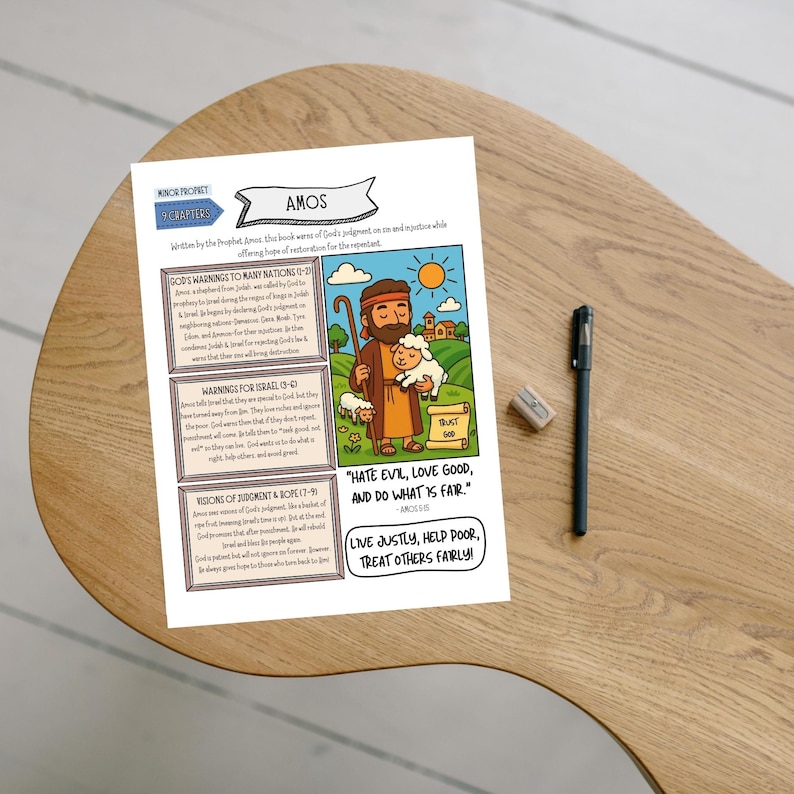 Amos Bible Activity Kids, Amos Bible Worksheet, Amos Coloring Pages ...