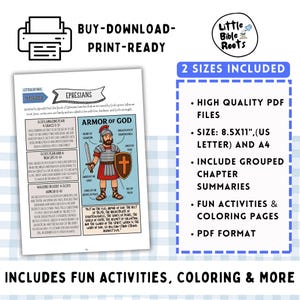 Ephesians Bible Activity Kids, Bible Worksheet, Coloring Page, Bible ...