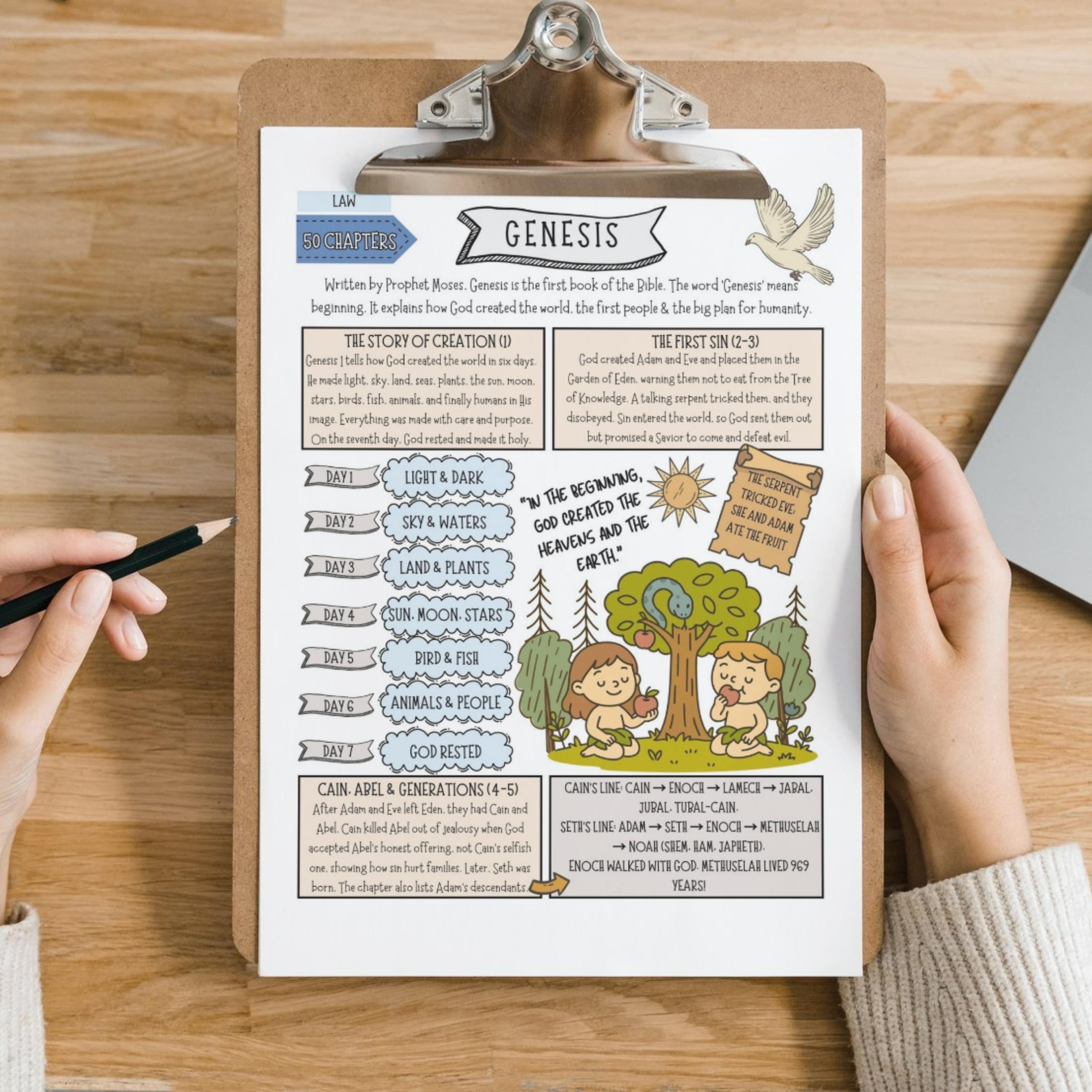 Genesis Bible Activity for Kids, Easy Genesis Bible Study, Genesis ...