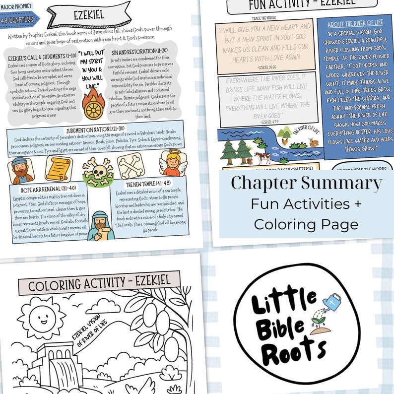 Ezekiel Bible Activity Kids, Ezekiel Bible Worksheet, Ezekiel Coloring ...