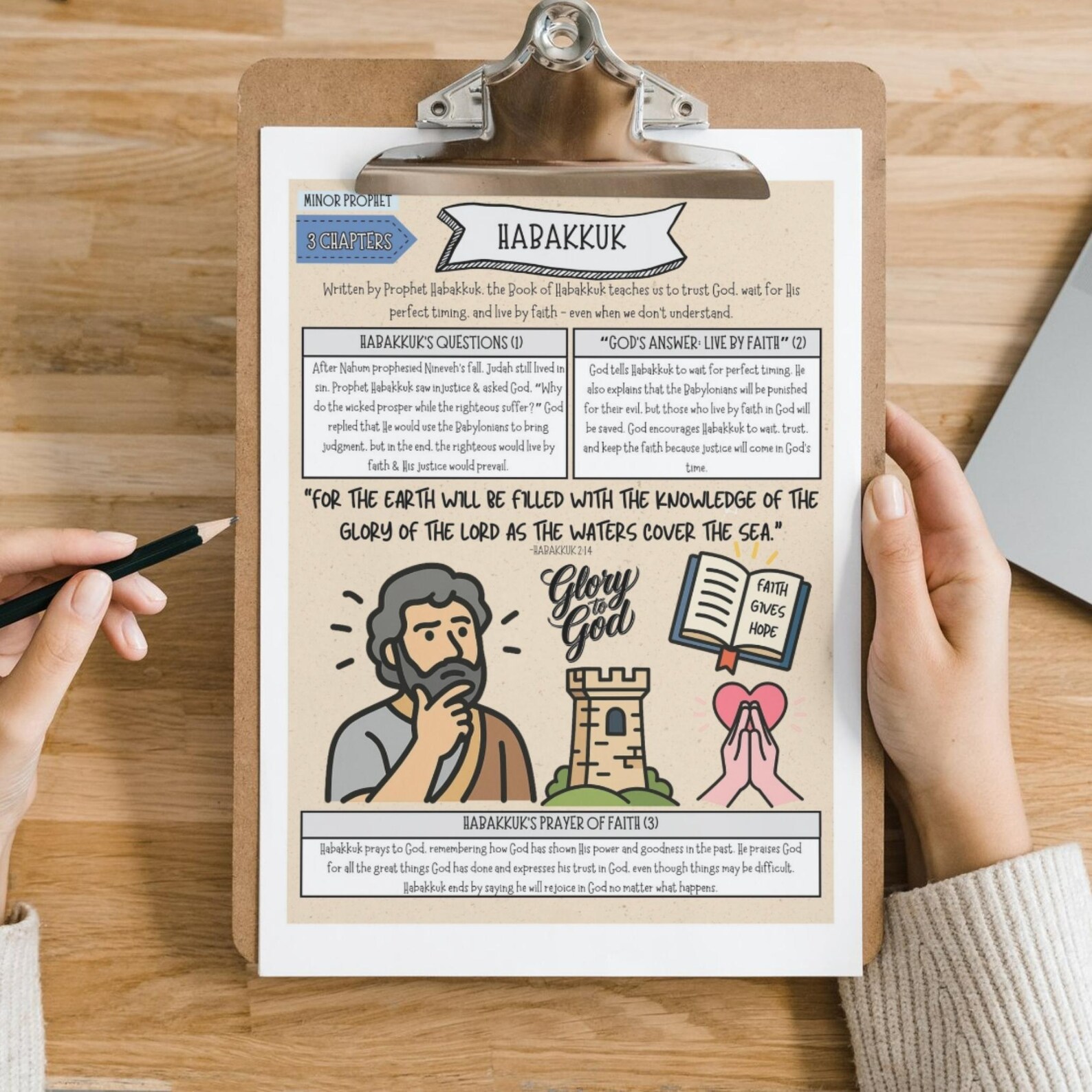 Habakkuk Bible Activity Kids, Habakkuk Bible Worksheet, Habakkuk ...