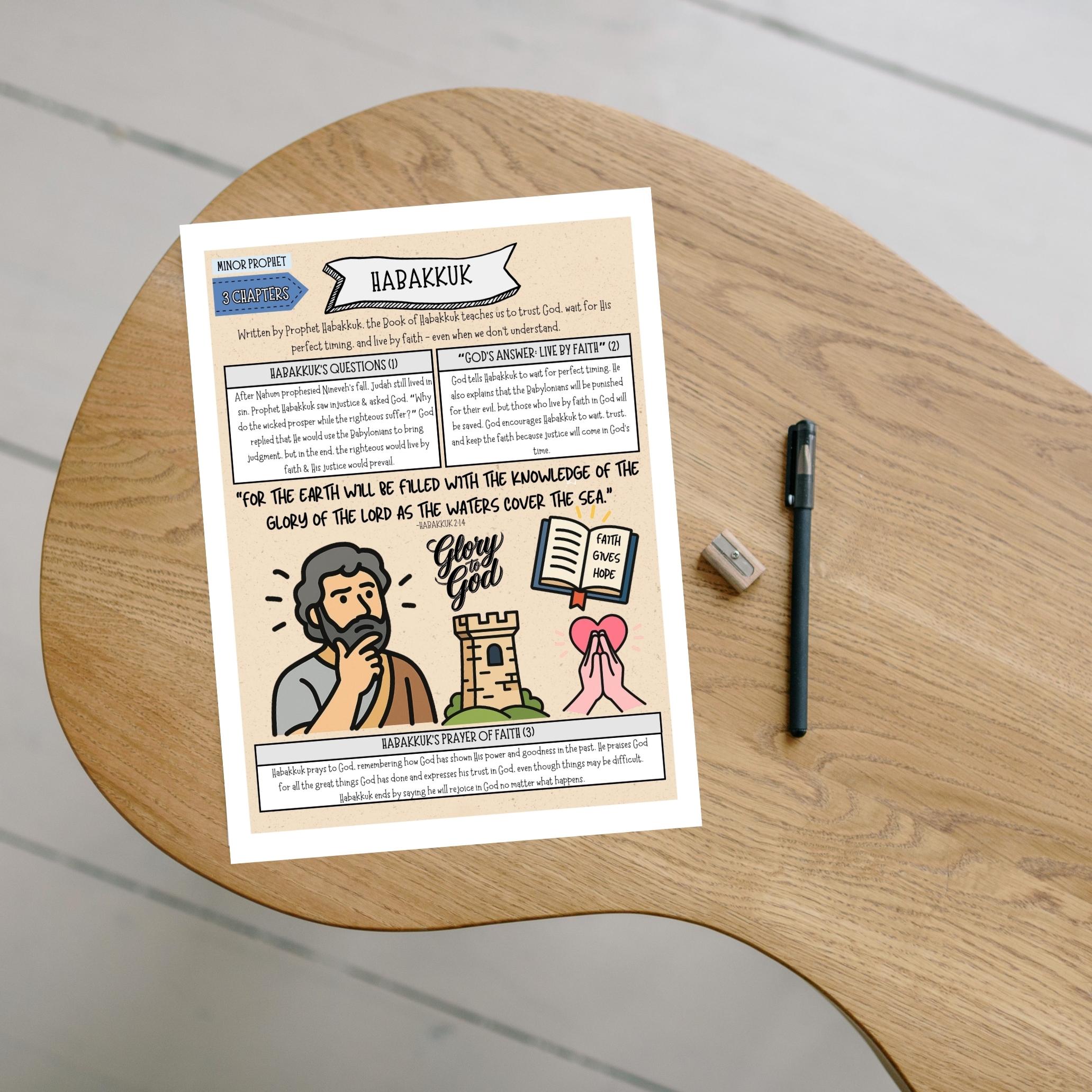 Habakkuk Bible Activity Kids, Habakkuk Bible Worksheet, Habakkuk ...